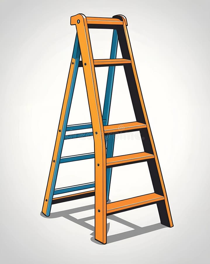A Practical Step Ladder, Ideal for Construction and Maintenance Tasks ...