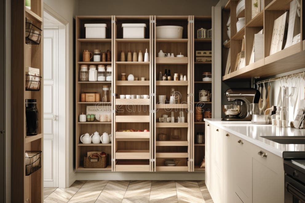 Practical Storage Solutions for Small Spaces, Such As a Kitchen Pantry or Linen Closet Stock ...