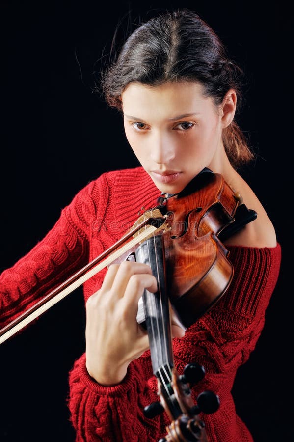Practice stock photo. Image of fiddle, lady, attractive - 22515874
