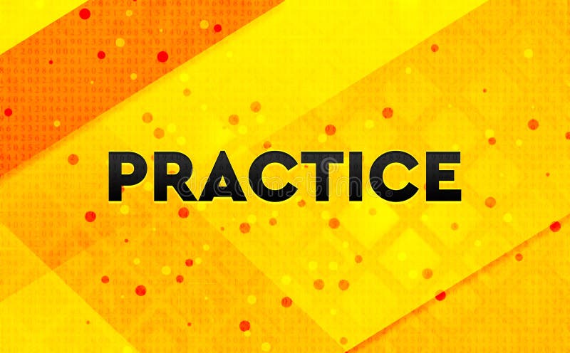 Practice Abstract Digital Banner Yellow Background Stock Illustration ...