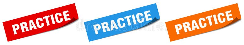 Practice Banner. Practice Speech Bubble Label Set. Stock Vector ...