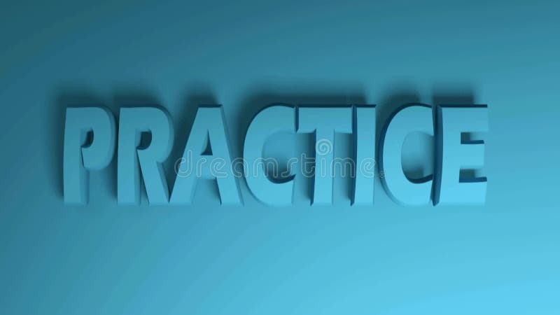 PRACTICE Blue Write Passing on Blue Background - 3D Rendering Video ...