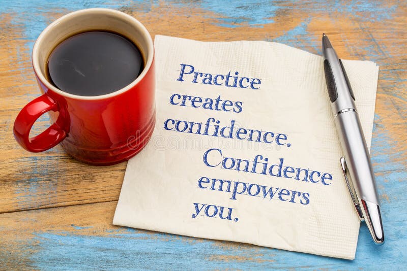 Practice Created Confidence and Empowers You Stock Image - Image of ...
