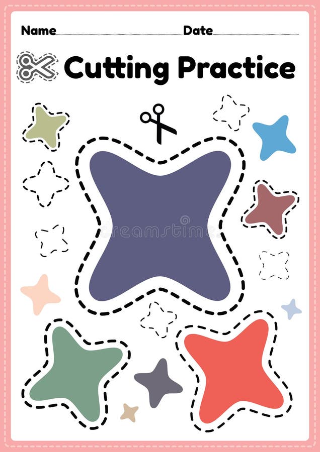 Kid Cutting Sheets Stock Illustrations – 7 Kid Cutting Sheets Stock ...