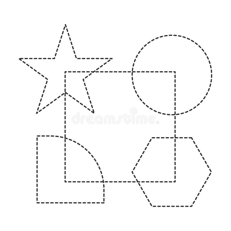 Dotted Line Drawing Shapes Stock Illustrations – 2,134 Dotted Line ...