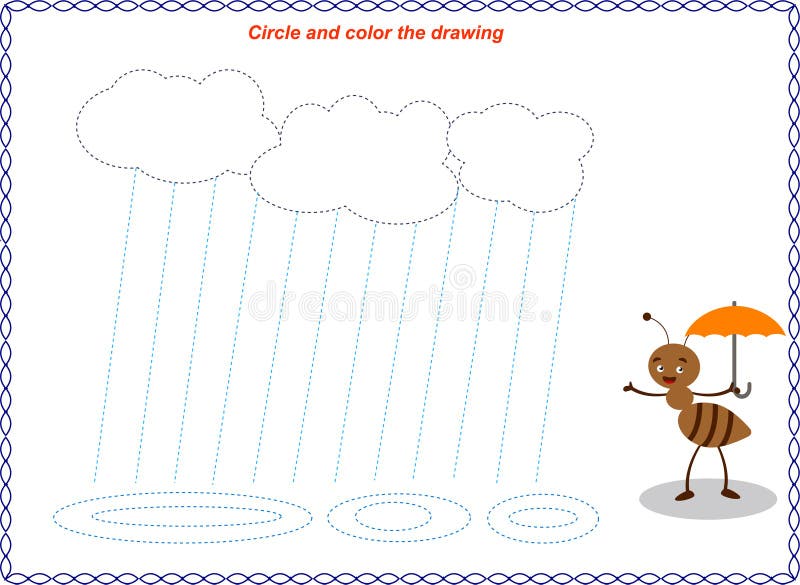 Practice Drawing Straight Lines. Stock Illustration - Illustration of ...