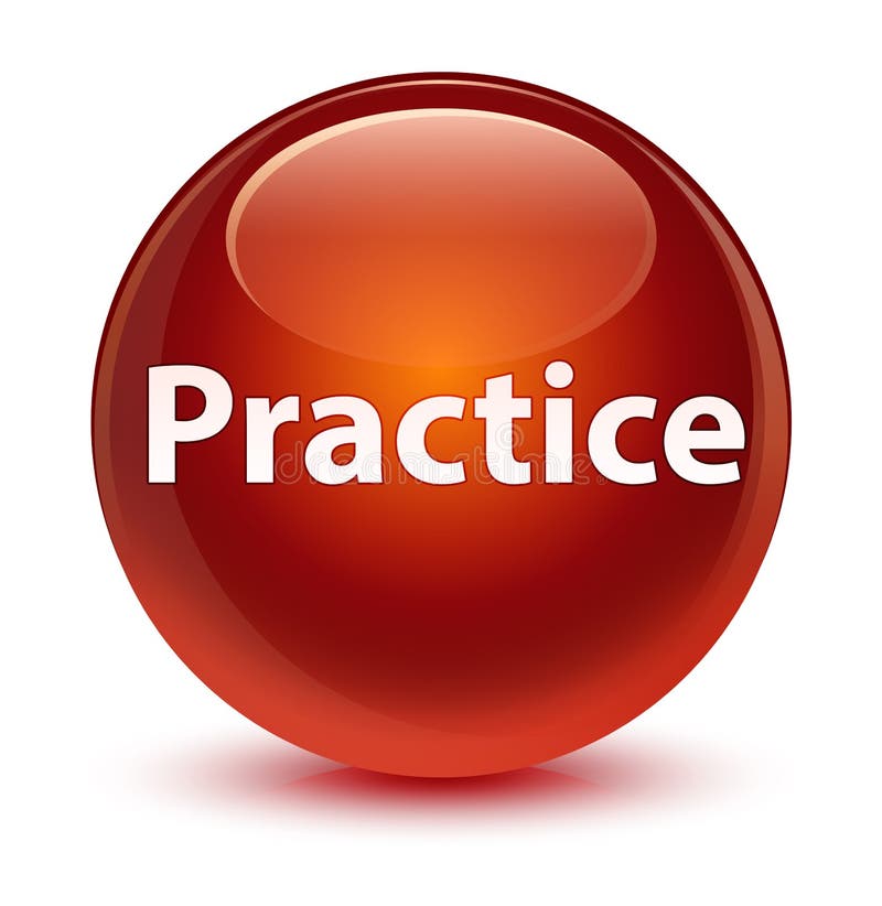 Practice Glassy Brown Round Button Stock Illustration - Illustration of ...