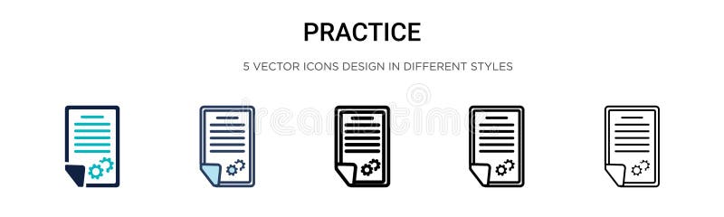 Practice Icon in Filled, Thin Line, Outline and Stroke Style. Vector ...