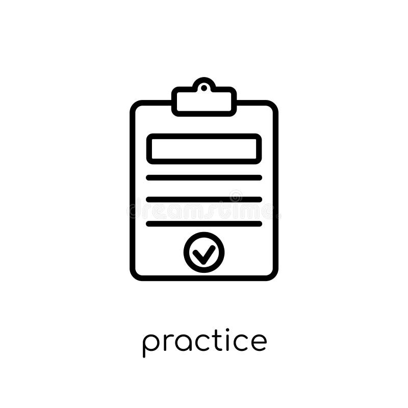 Practice Icon. Trendy Practice Logo Concept on White Background Stock ...