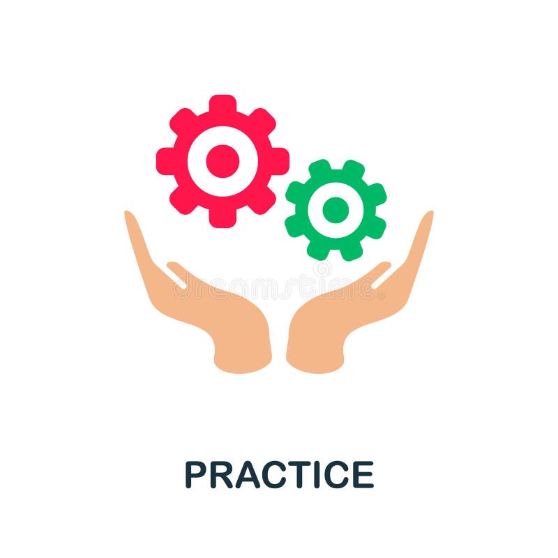 Practice Icon. Simple Element from Creativity Collection. Creative ...