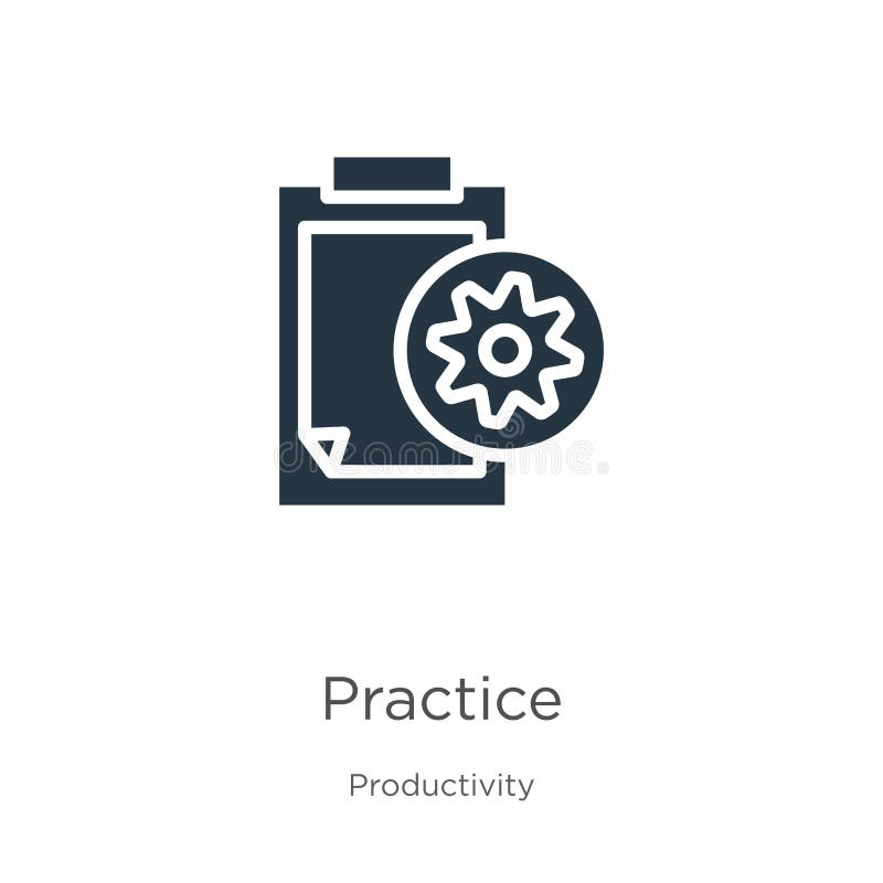 Practice Icon in Trendy Design Style. Practice Icon Isolated on White ...