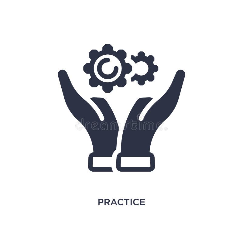 Practice Icon on White Background. Simple Element Illustration from ... Practice Icon on White Background. Simple Element Illustration from ...