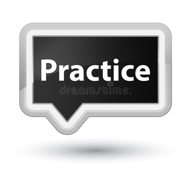 Practice Prime Black Banner Button Stock Illustration - Illustration of ...