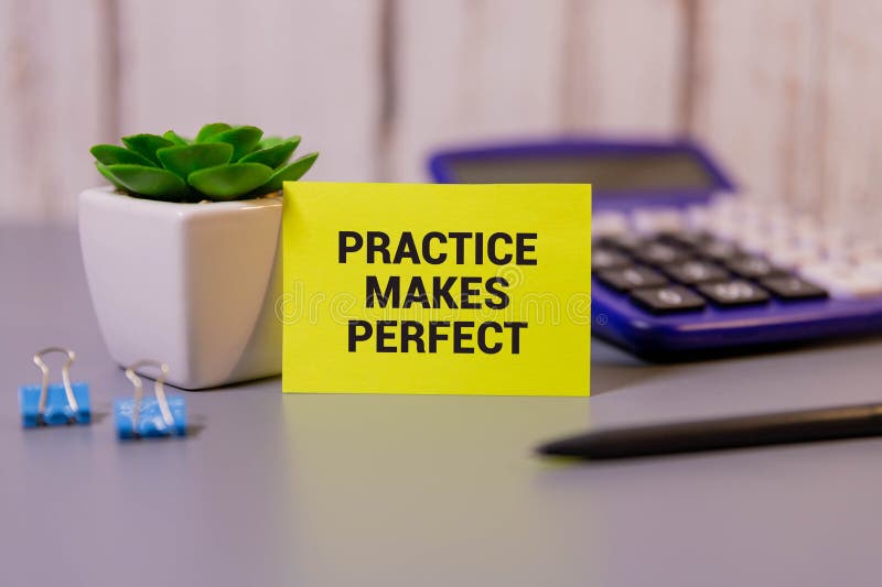Practice makes perfect, stock illustration. Illustration of education ...