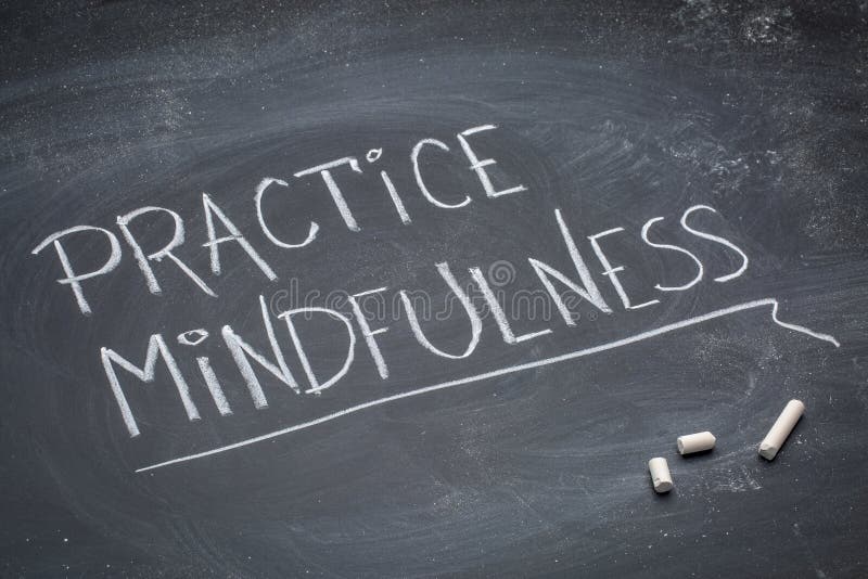 Mindful on a Blackboard stock photo. Image of mind, mental - 80477736