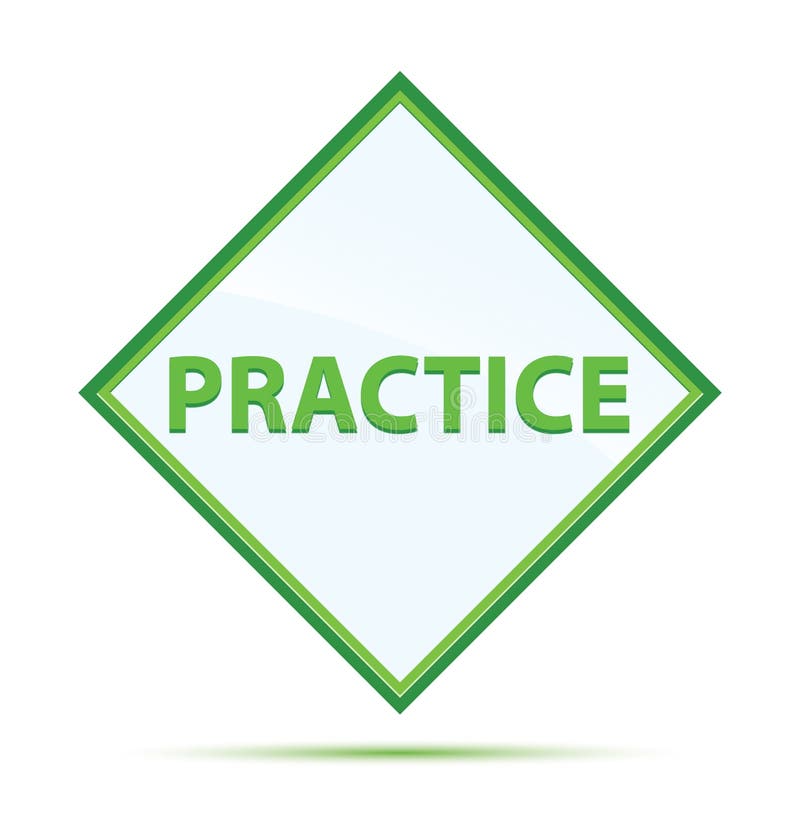 Practice Modern Abstract Green Diamond Button Stock Illustration ...