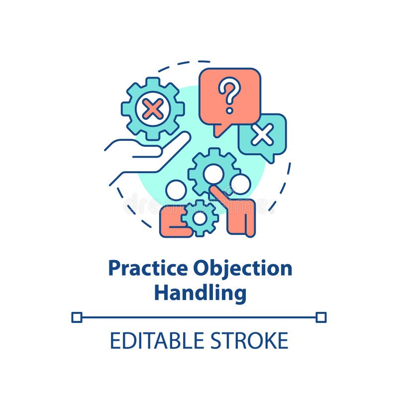 Practice Objection Handling Multi Color Concept Icon Stock Vector ...