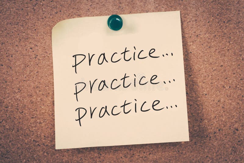 Practice Makes Perfect Concept Stock Image - Image of reminder ...