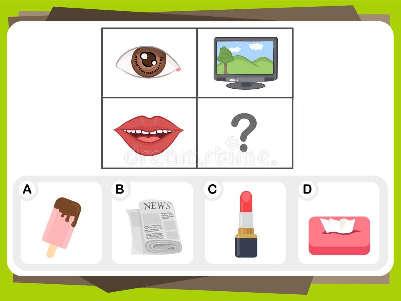 Practice Questions Worksheet for Education and IQ Test Stock Vector ...