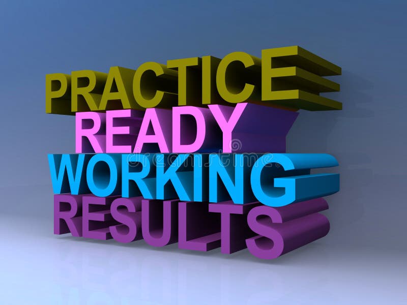 Practice Ready Working Results Stock Illustration - Illustration of ...