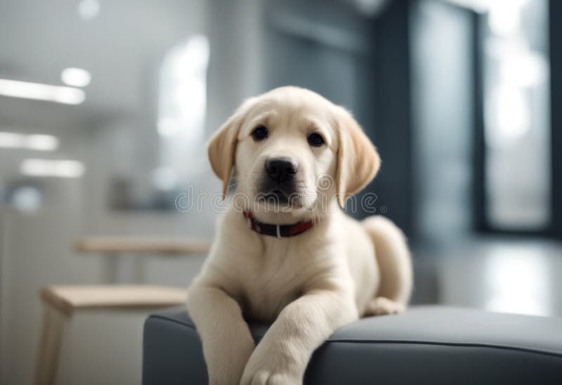 Practice Room Waiting Labrador Puppy Veterinary Modern Young Stock ...