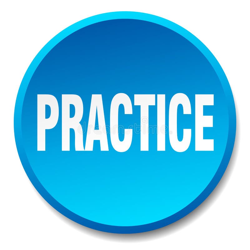 Practice button stock vector. Illustration of background - 122782435