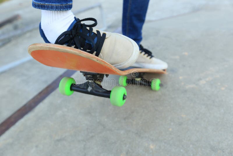 Practice Skateboarding at Skatepark Stock Image - Image of skate, board ...