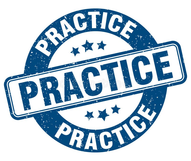 Practice Stamp. Practice Label. Round Grunge Sign Stock Vector ...