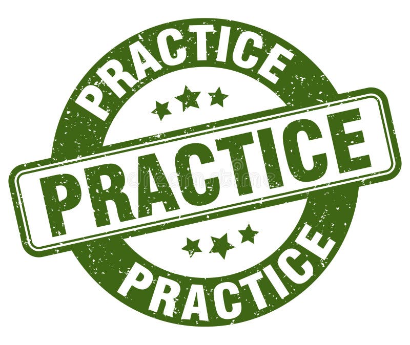 Practice Stamp. Practice Label. Round Grunge Sign Stock Vector ...