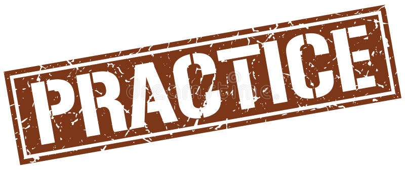 Practice brown stamp stock vector. Illustration of white - 119491854