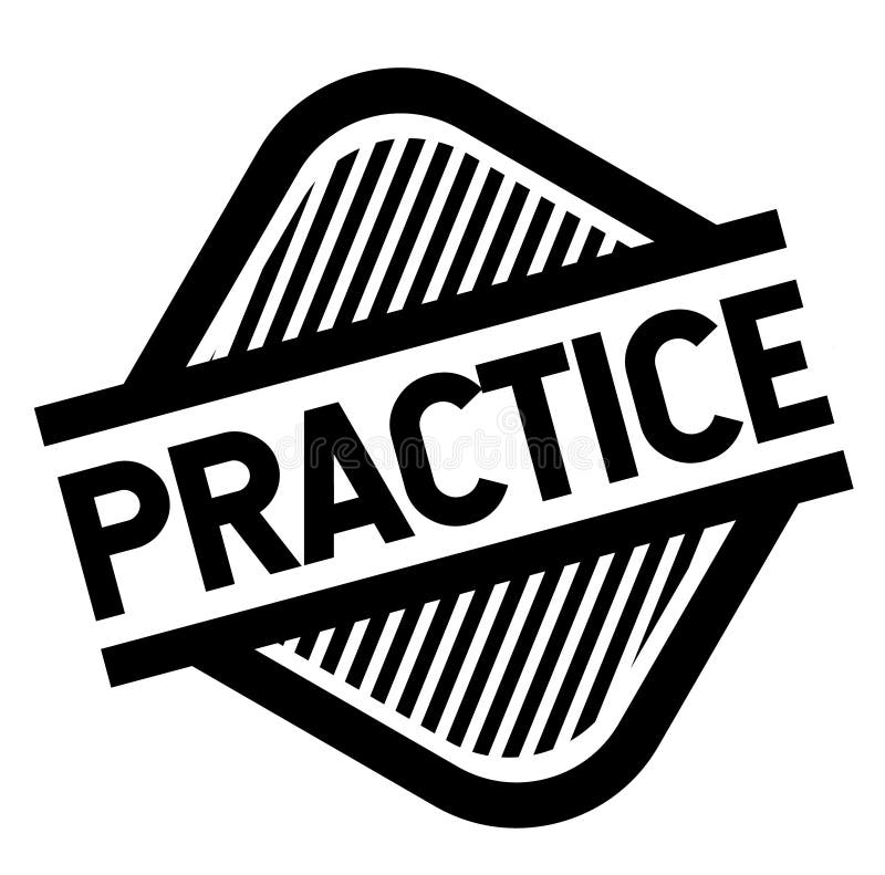 Practice stamp on white stock vector. Illustration of icon - 124382087