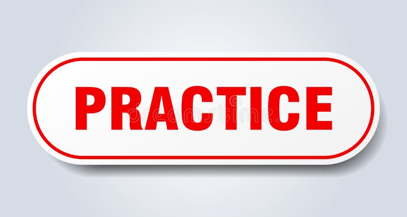 Practice sticker. stock vector. Illustration of background - 158773624