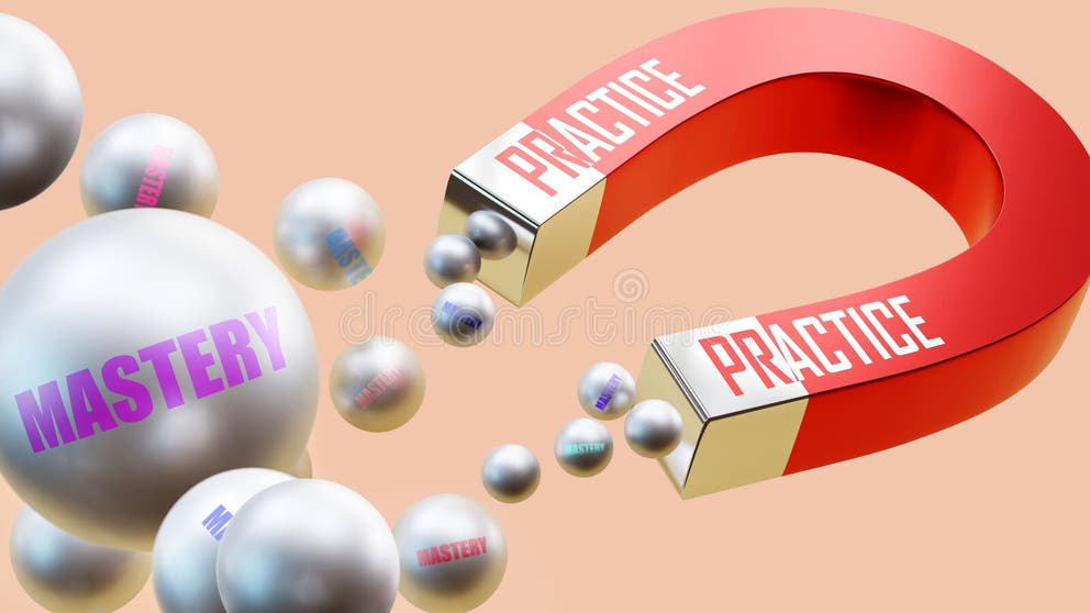 Practice Which Brings Mastery. a Magnet Metaphor in Which Practice ...