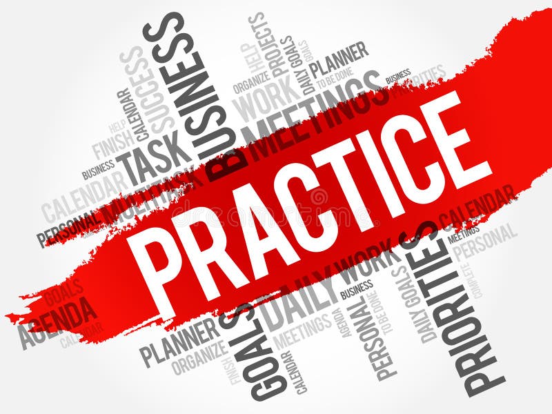 Practice word cloud stock illustration. Illustration of performance ...