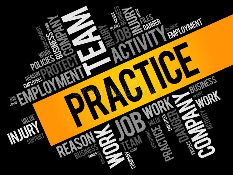 Practice Word Cloud Collage Stock Illustration - Illustration of ...