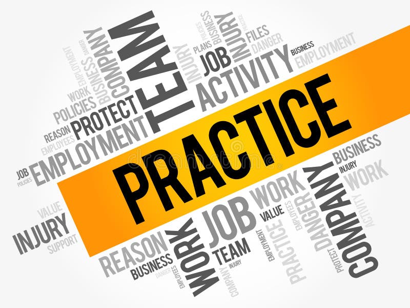 Practice Word Cloud Collage Stock Illustration - Illustration of ...