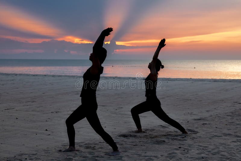 Practice Yoga at the Hotel in Early Morning Stock Image - Image of ...