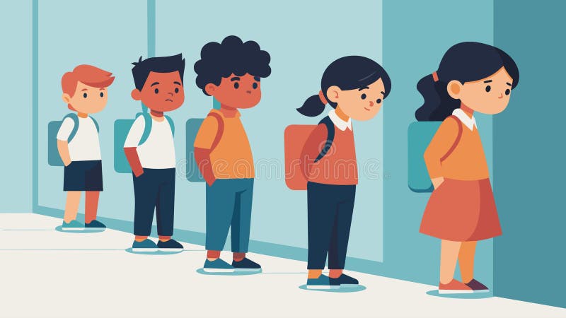 With Practiced Precision Students Line Up Against the Wall and Practice ...