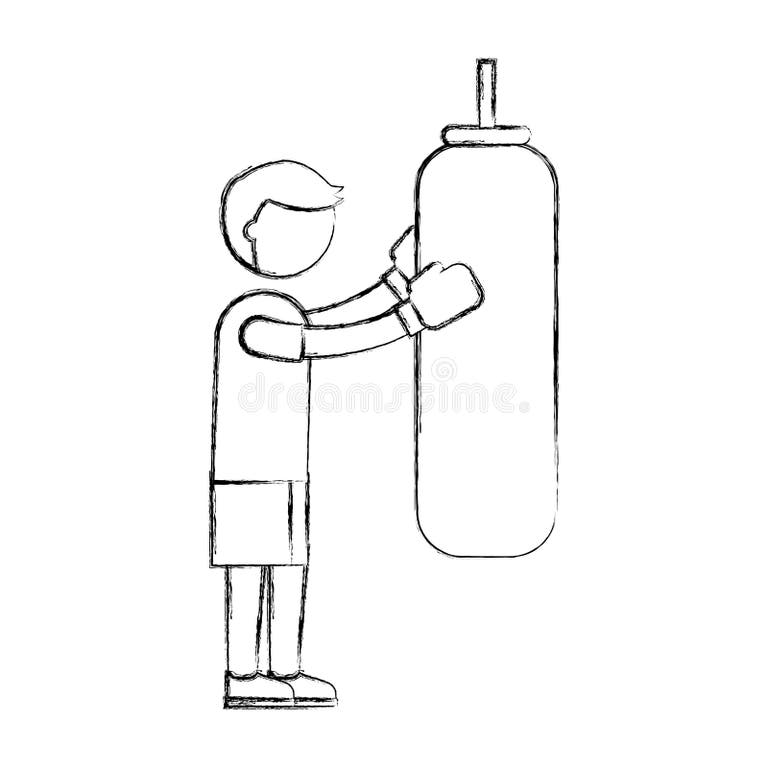 Practicing boxing avatar stock vector. Illustration of character - 92903788