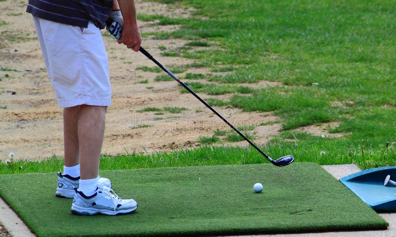 Golf Driving Range Yardage Sign Stock Photo - Image of grass, field ...