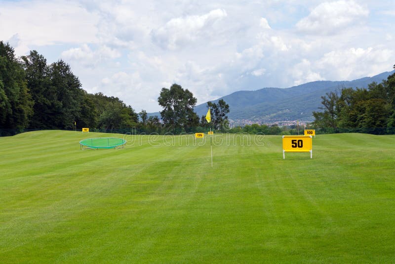 Practicing Range at a Golf Course Stock Photo - Image of croatia ...