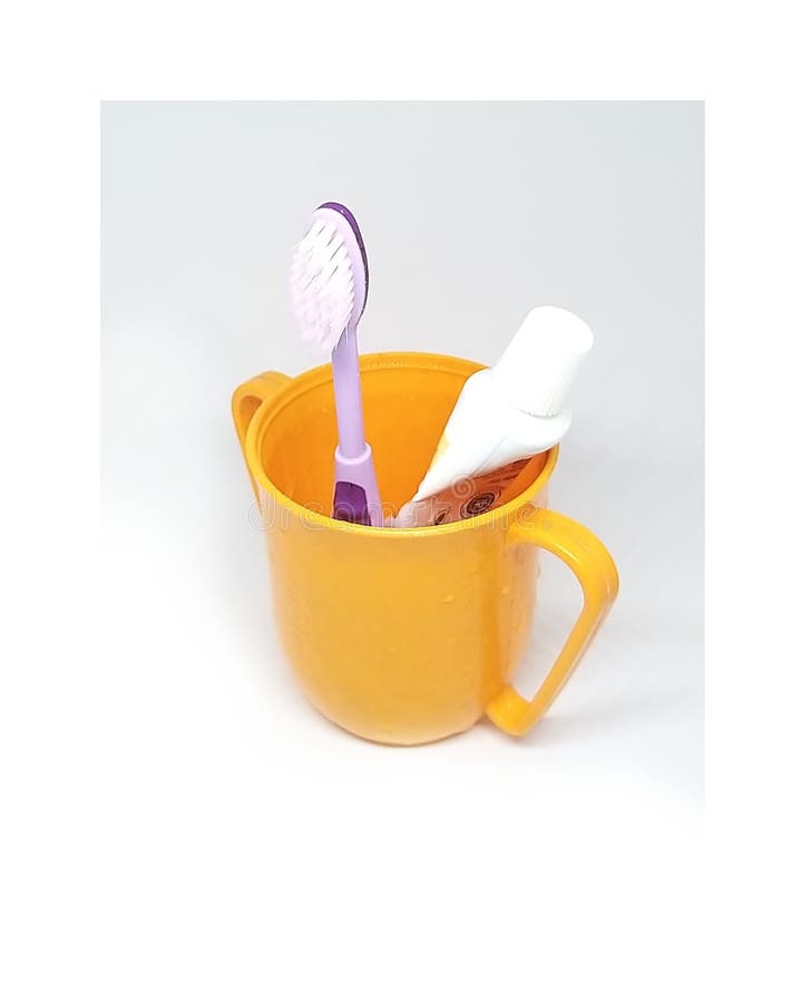 Toothbrushes, Toothpaste and Children`s Glasses. Stock Image - Image of ...