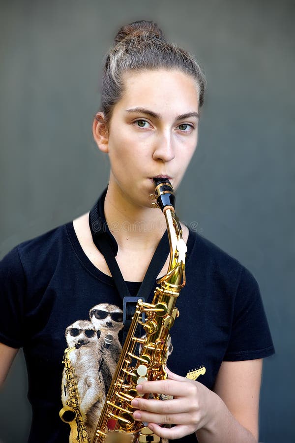Practicing saxophone stock photo. Image of performance - 60732170