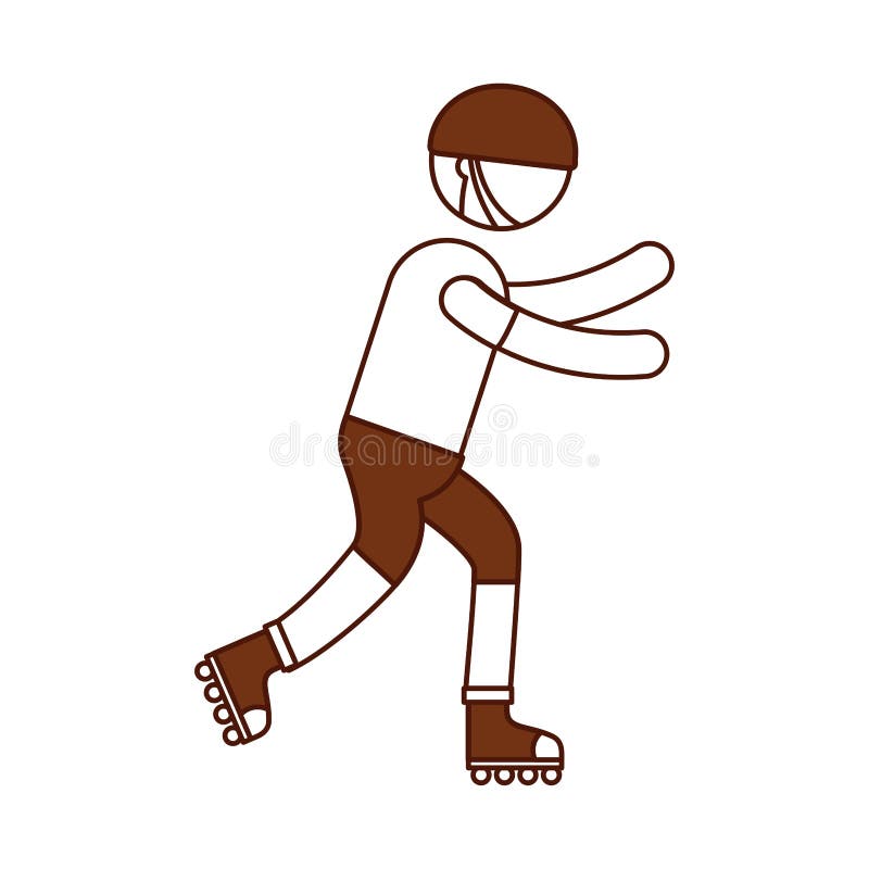 Practicing Ice Skate Avatar Stock Vector - Illustration of athlete ...