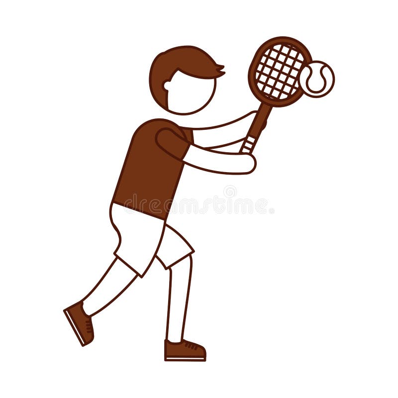 Practicing tennis avatar stock vector. Illustration of racket - 92903907