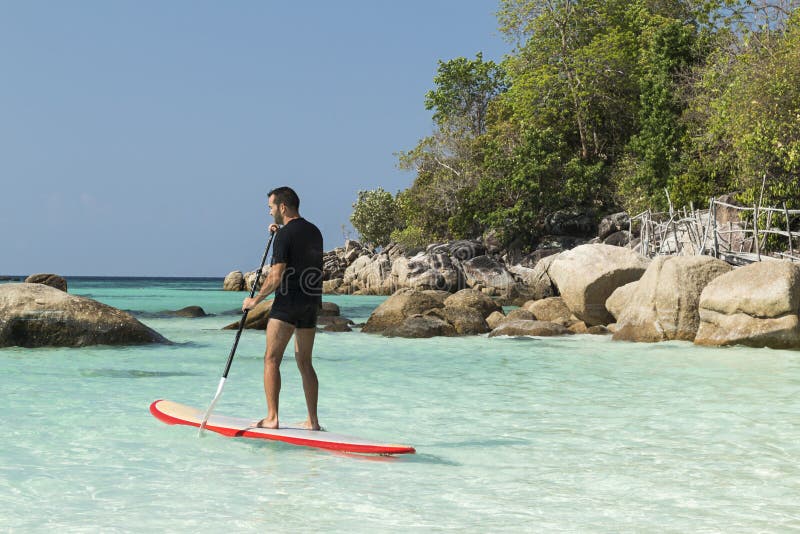 Practise paddle surf stock photo. Image of recreation - 73326642