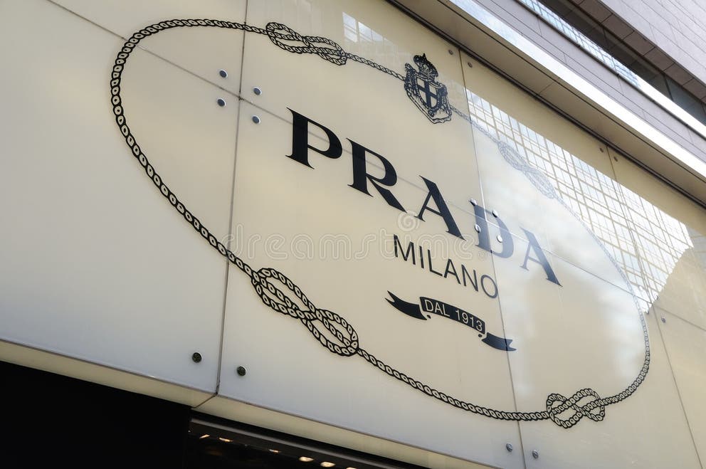Prada sign editorial stock image. Image of boutique, sign - 23137944
