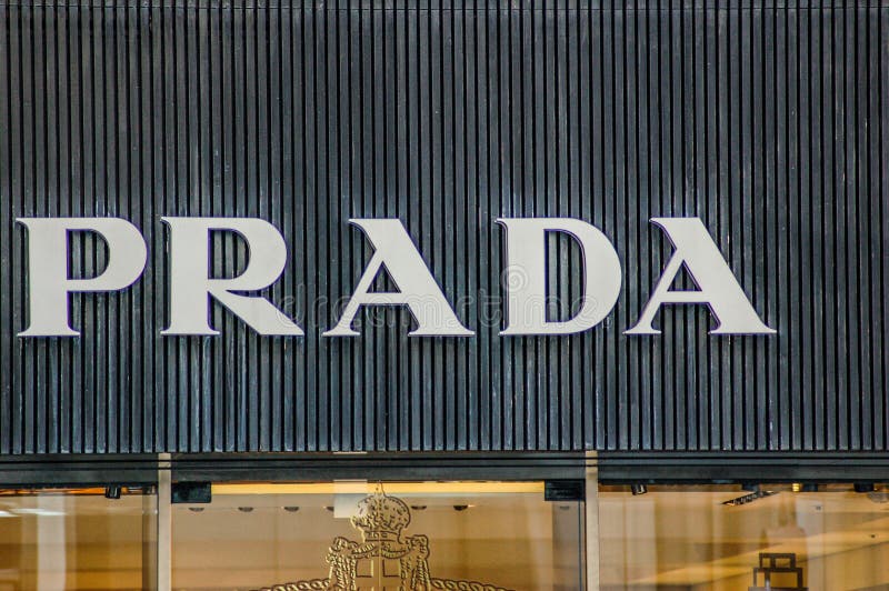 Prada sign editorial stock image. Image of boutique, sign - 23137944
