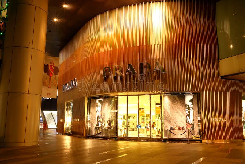 Prada Store at Orchard Ion editorial photo. Image of prada - 55723076