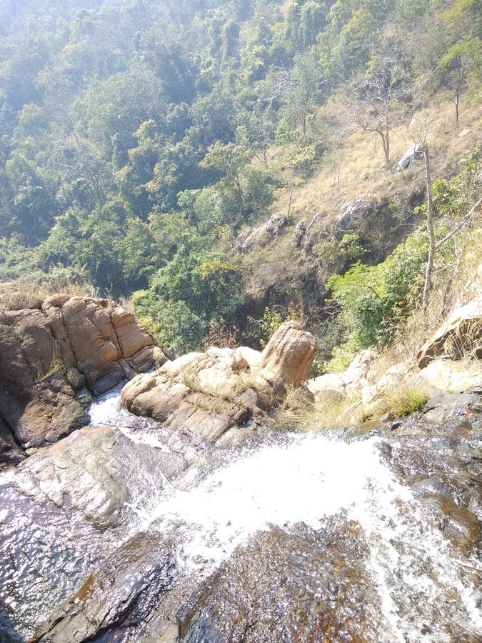 Pradhanpat waterfall stock photo. Image of beautiful - 169566154